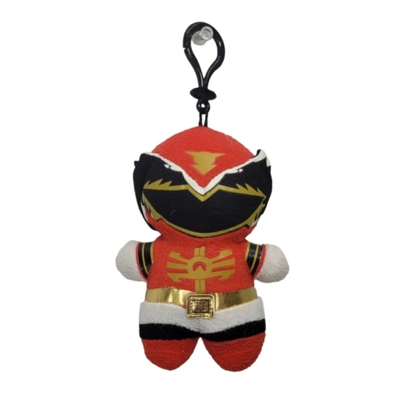 Toys | Power Rangers Red Ranger 55 Plush Backpack Clip Wzipper Pocket ...
